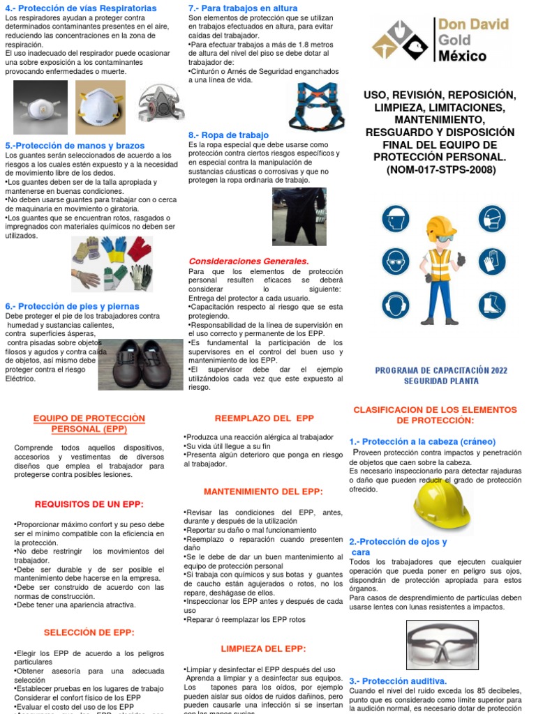 Nom-017 STPS 2008 Epp | Descargar gratis PDF | Guante | Escuchando