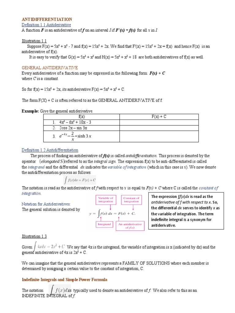 Antidifferentiation Up To Power Rule3 | PDF | Integral | Analysis