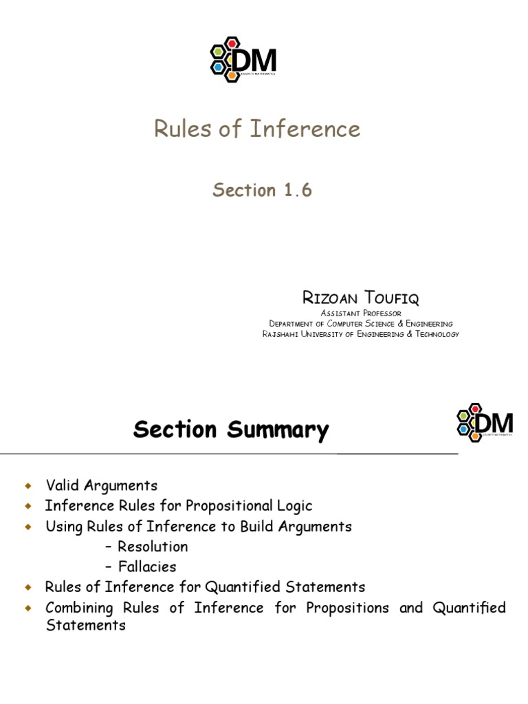 Cse Discrete Math Slide Lecture 05 Pdf Argument Logic