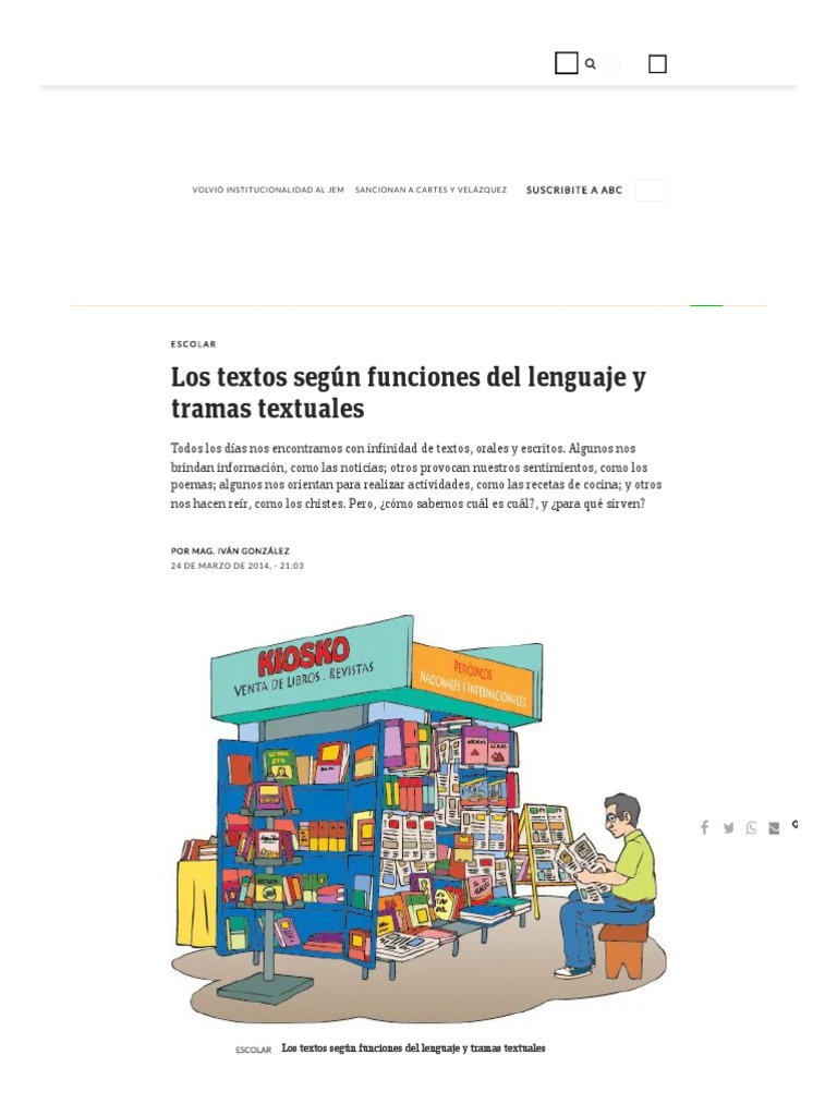 Los Textos Según Funciones Del Lenguaje y Tramas Textuales - Escolar ...
