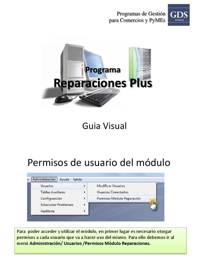 Guia Modulo Reparaciones | Descargar gratis PDF | Usuario (informática) | Ingeniería Informática