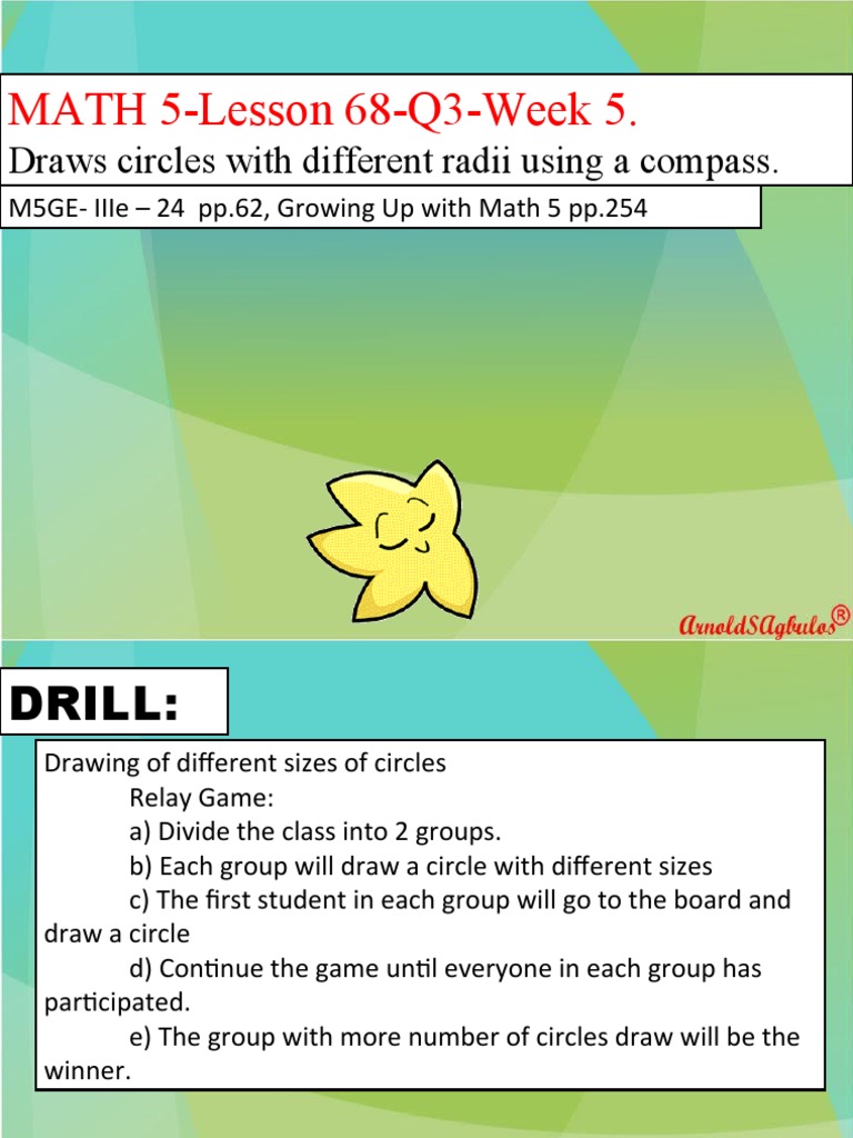 Drawing Circles of Various Radii Using a Compass: A Lesson on ...