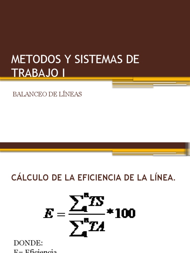 Balanceo de Lineas | PDF
