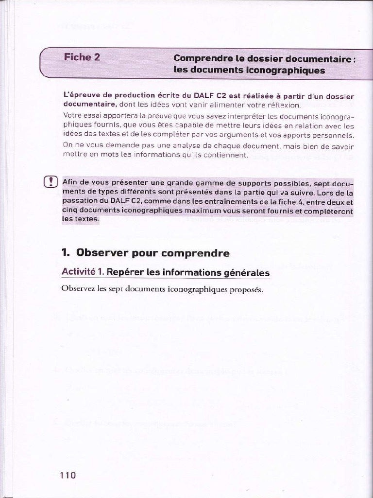 Dossier Documentaire Iconographique - Prep Dalf C2 | PDF