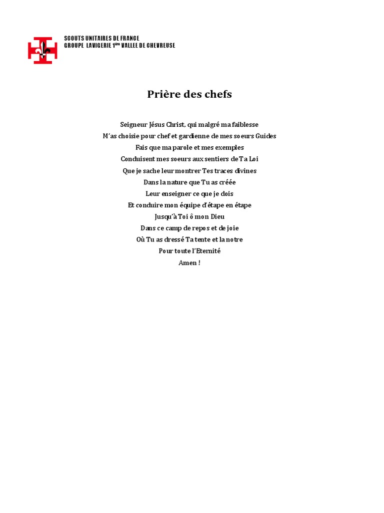 Prière Des Chefs | PDF