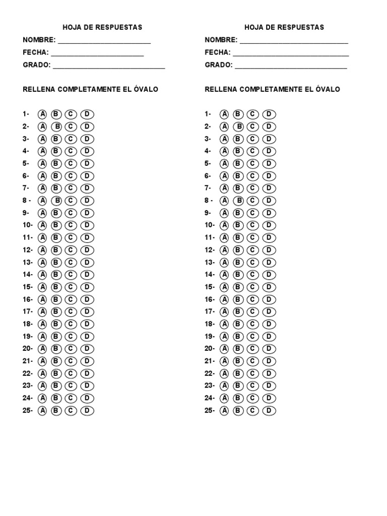 Hoja de Respuestas | PDF | Tecnología