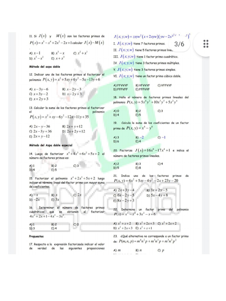 Factorizacion-1 | PDF