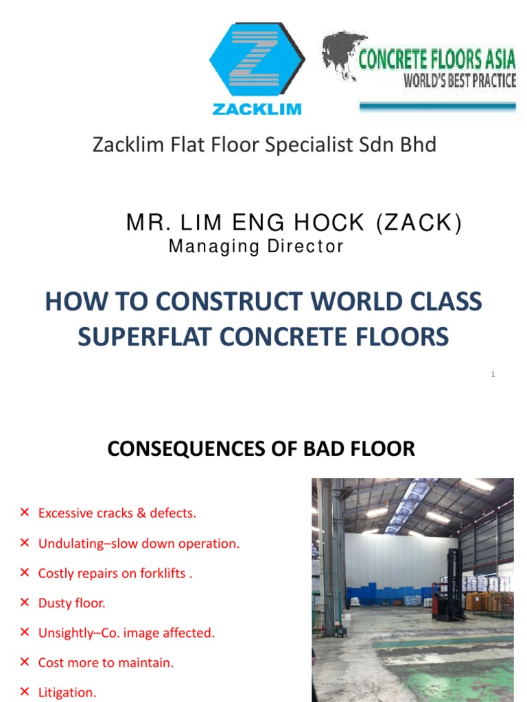 How To Construct World Class SF Floors - Part 1 | PDF | Concrete | Composite Material