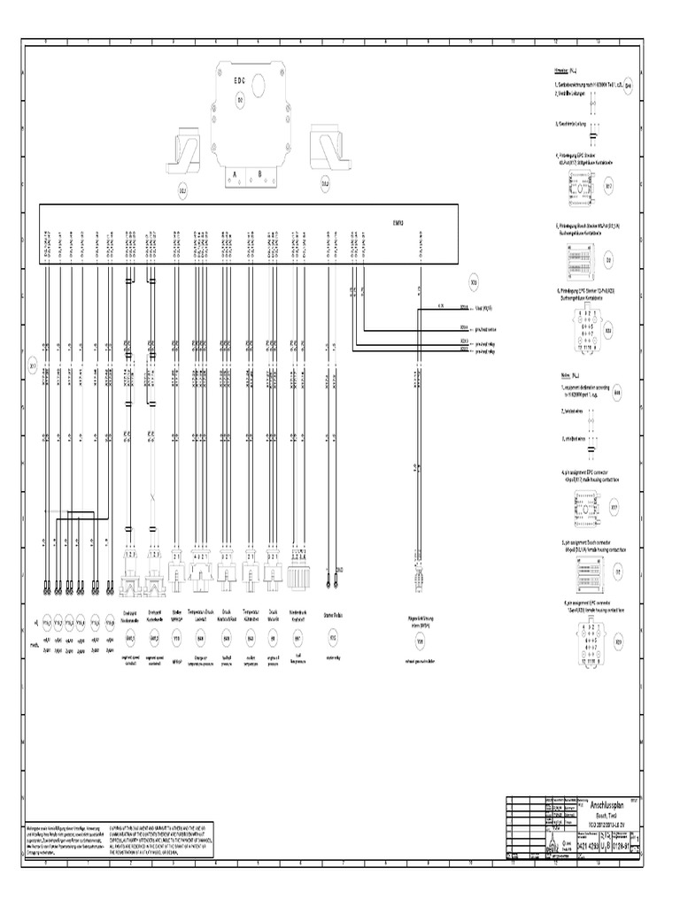 Deutz TCD 2012 2v Electric Wiring Engine Side | PDF