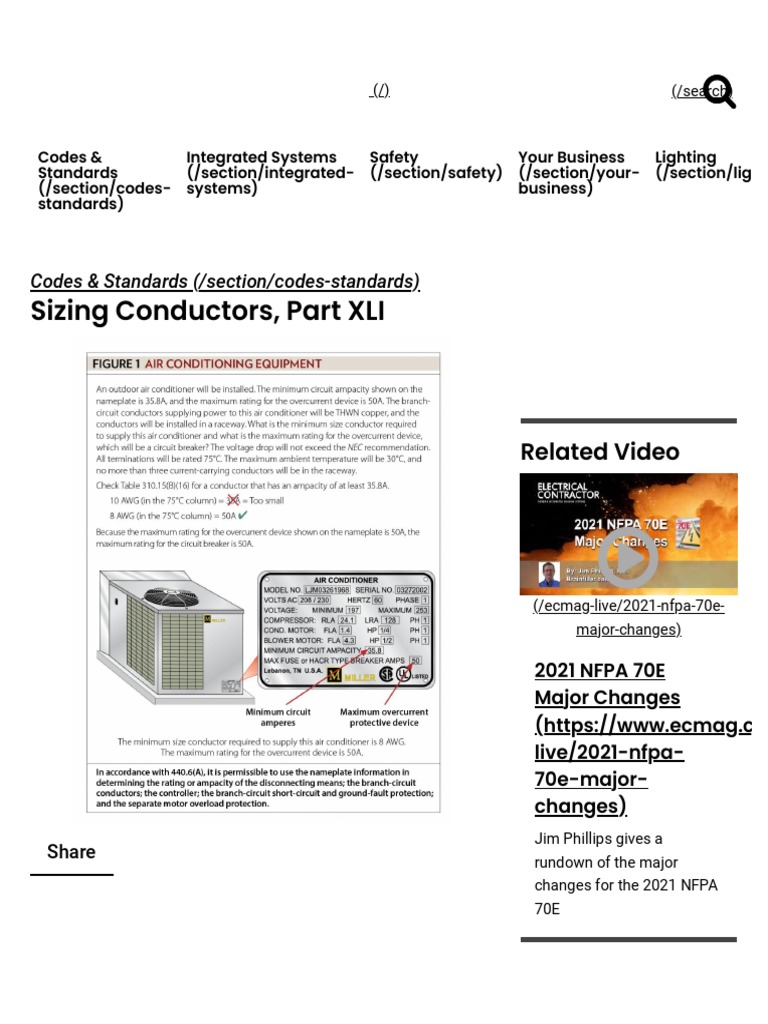 Sizing Conductors, Part XLI - Electrical Contractor Magazine | PDF | Electrical Wiring ...