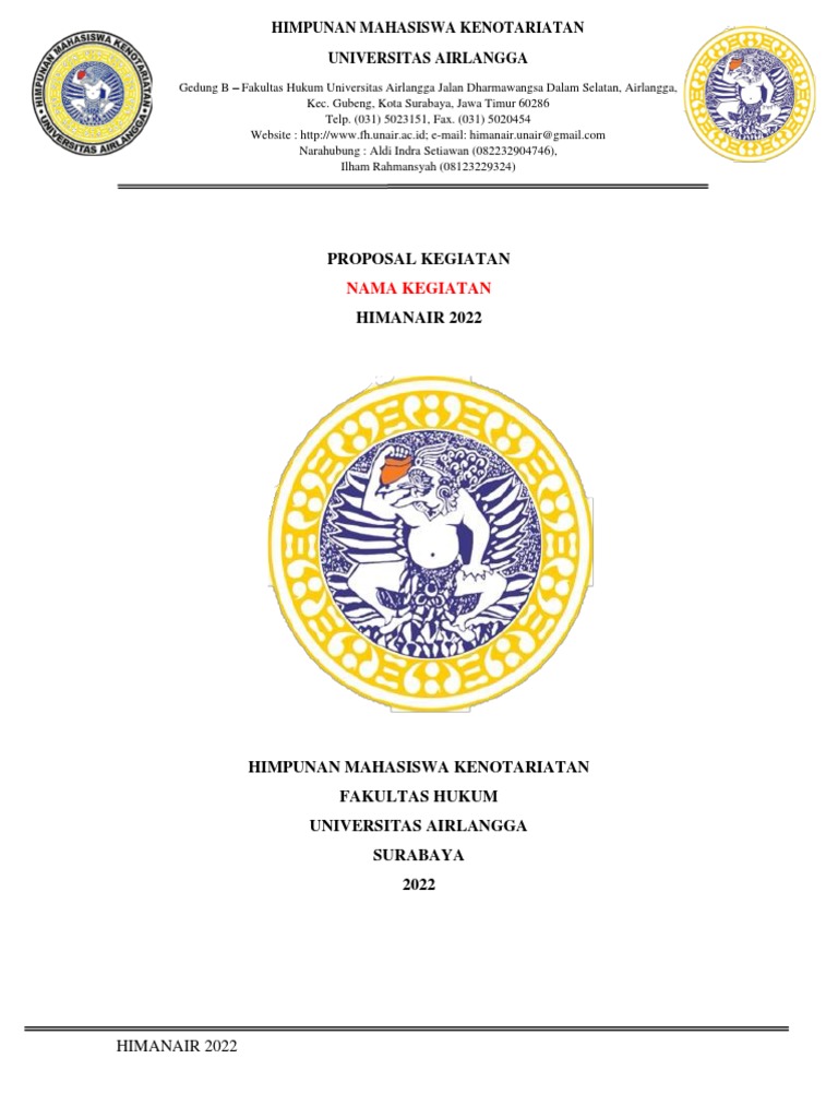 TEMPLATE PROPOSAL KEGIATAN HIMANAIR 2022 (1) | PDF