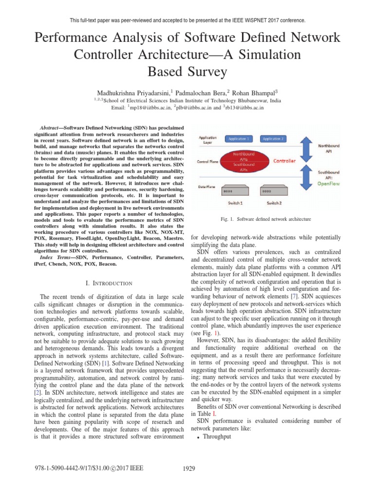2017 - SOLO POR CBENCH - Performance Analysis of Software Defined Network Controller ...