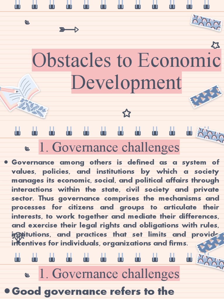 Obstacles To Economic Development | PDF | Governance | Political Corruption