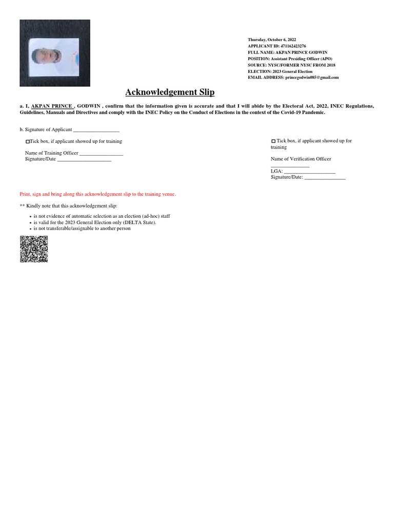 10 Acknowledgement Slip | PDF