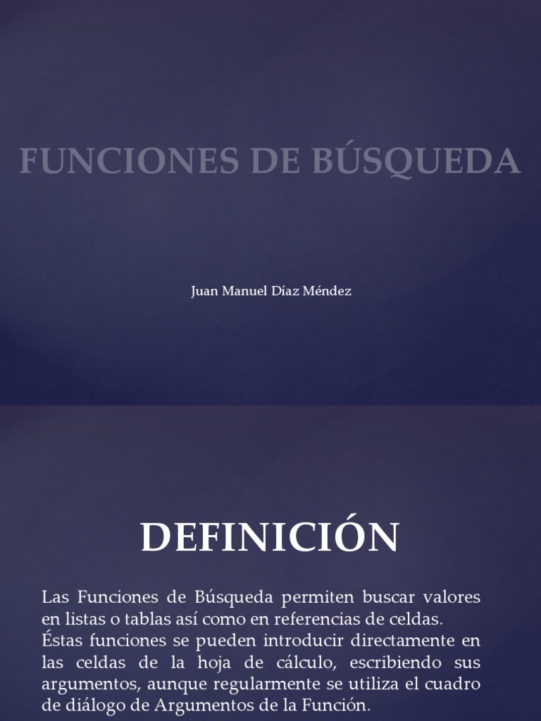 Funciones de Búsqueda | PDF