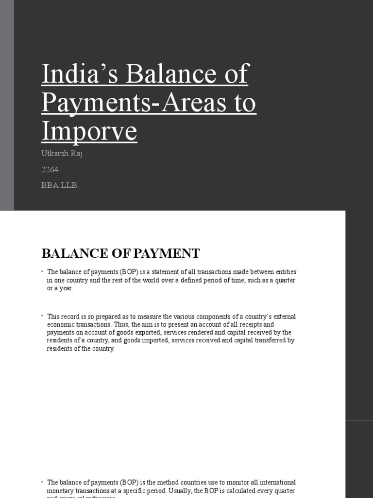 India's Balance of Payments-Areas To Imporve | Download Free PDF ... India's Balance of Payments-Areas To Imporve | Download Free PDF ...