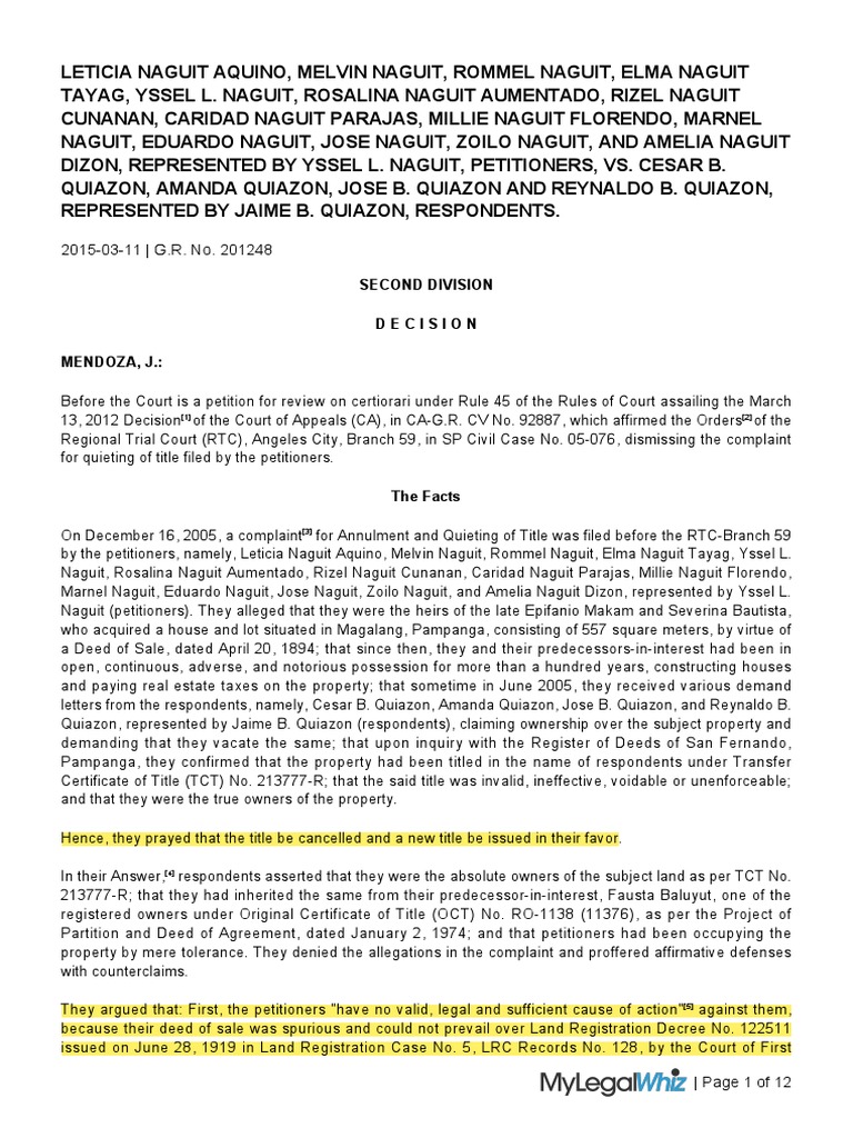 2015-03-11 - G.R. No. 201248: Second Division Decision Mendoza, J ...