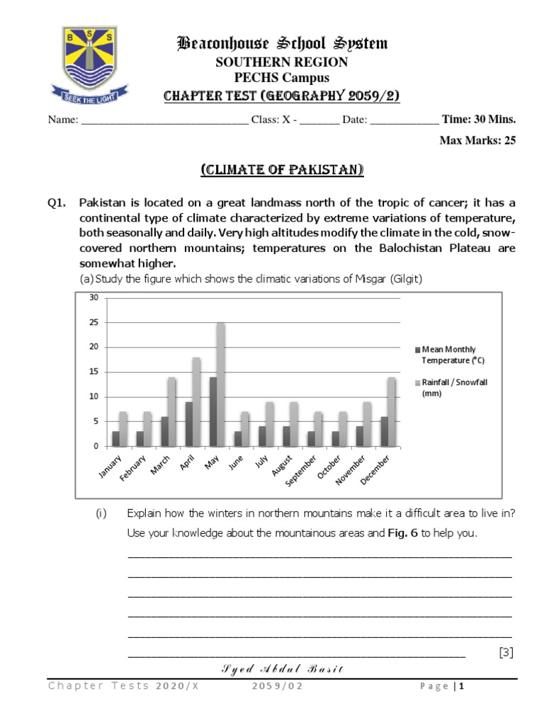 Climate of Pakistan | PDF | Tropical Meteorology | Branches Of Meteorology