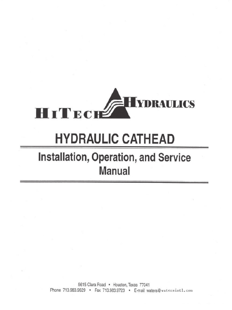 Hitech Hydraulics Manual | PDF