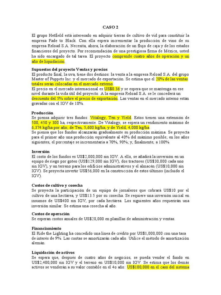 Caso 2 | PDF | Economias