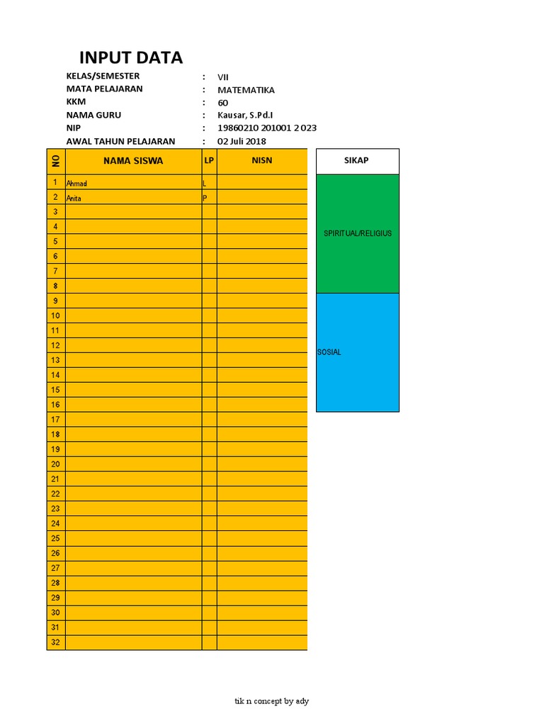 LK 14 FORMAT NILAI Pengolahan Nilai Pengetahuan | PDF