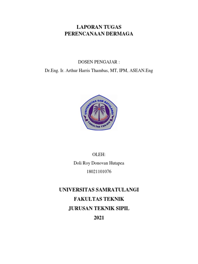 TUGAS BESAR PERENCANAAN DERMAGA | PDF