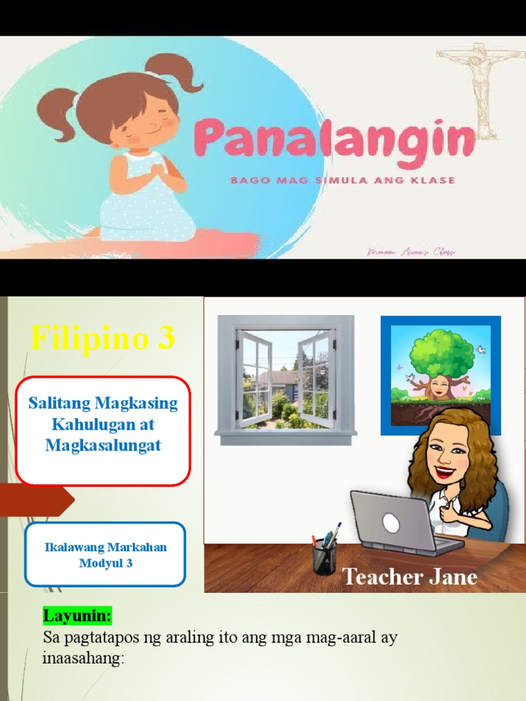 FILIPINO 3 Quarter 2 Module 3 Salitang Magkasingkahulugan at ...