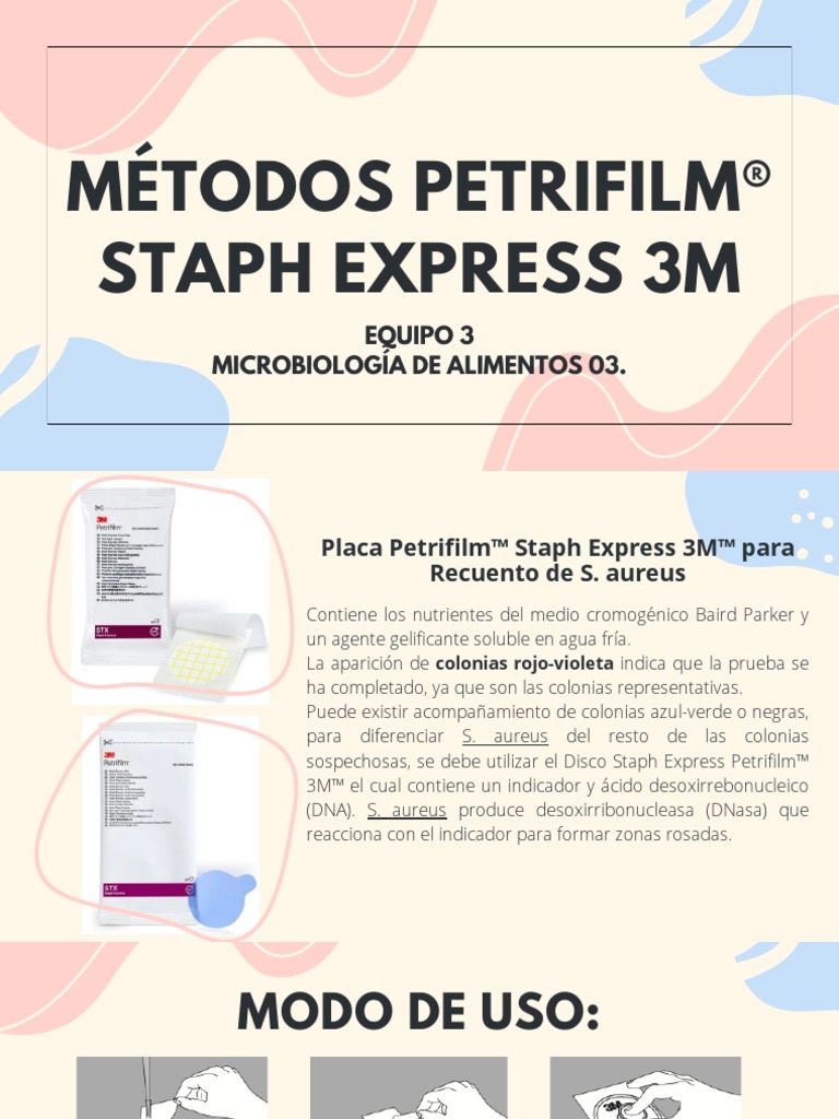 Métodos Petrifilm Staph Express 3m | PDF | Staphylococcus Aureus ...
