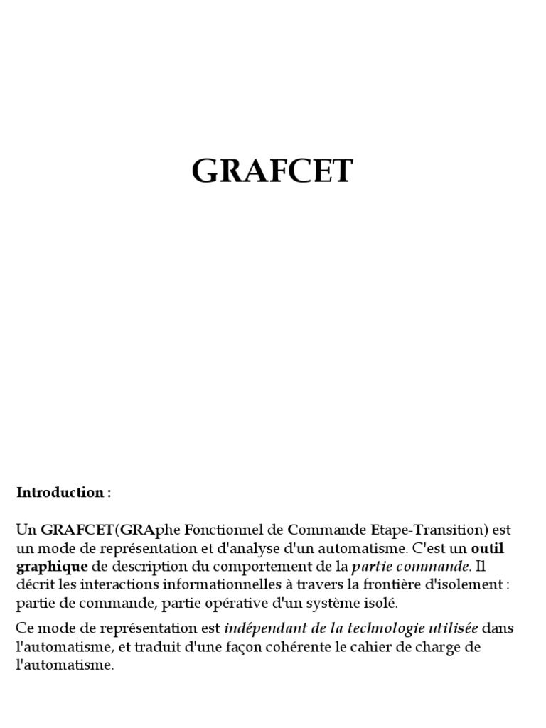Grafcet | PDF | Programme informatique | Programmation
