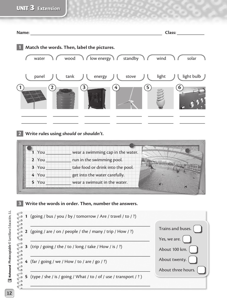 Wonder 6 Unit 3 Extension | Download Free PDF | Transport | Wheeled Vehicles