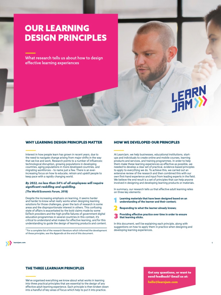 LearnJam - LearningDesignPrinciples | PDF | Learning | Motivational