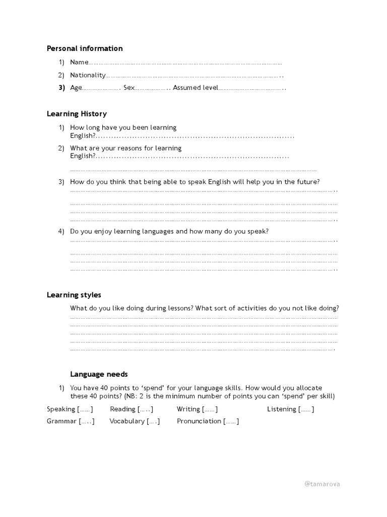 Needs Analysis Delta Module 3 | PDF | Cognition | Behavior Modification