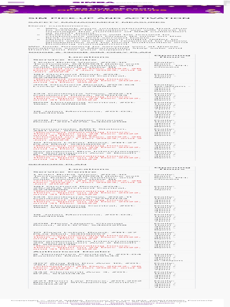 SIMBA - Formerly TPG Telecom | PDF
