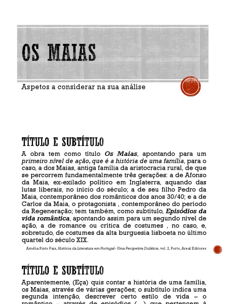 Análise de "Os Maias": Temas e Personagens | PDF