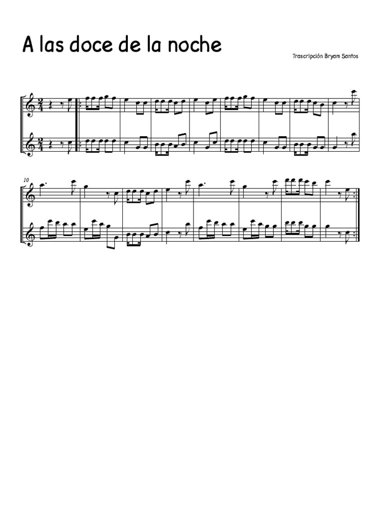 A Las Doce de La Noche | PDF