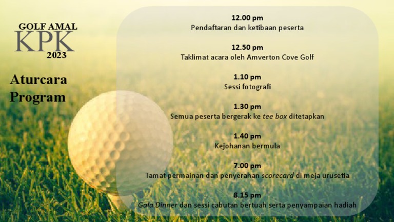 Golf Amal - Aturcara Program | PDF