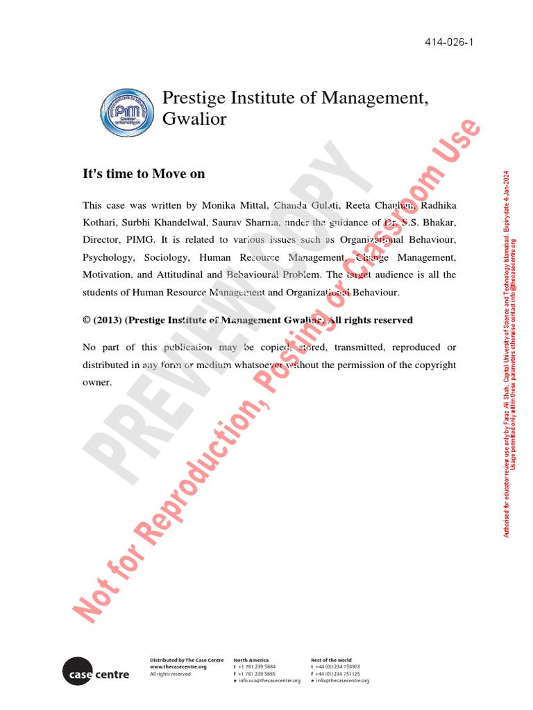 Case Study - Workers Attitude | PDF | Business