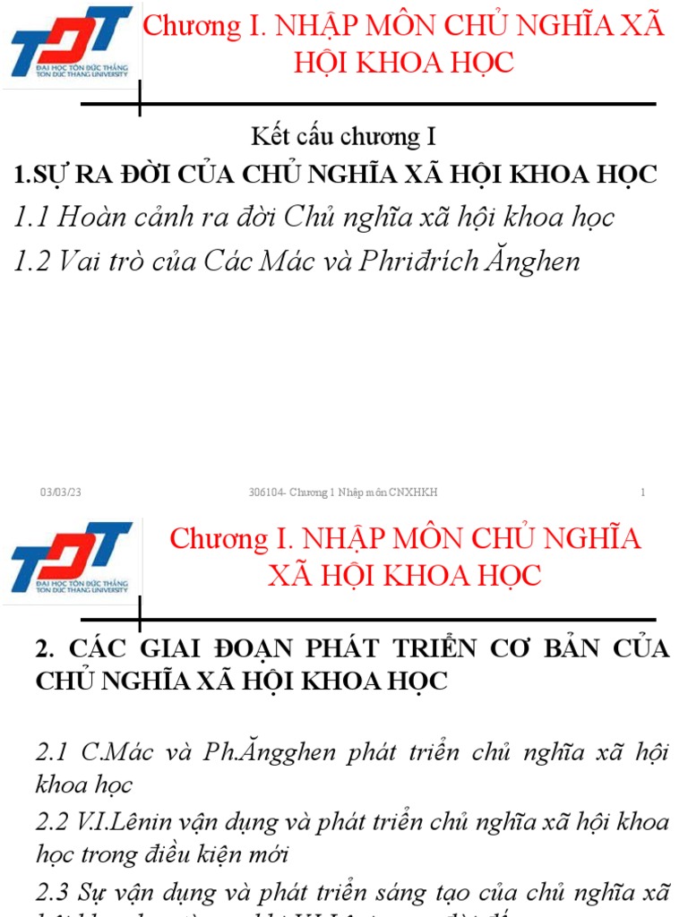 Chương 1-CNXHKH | PDF