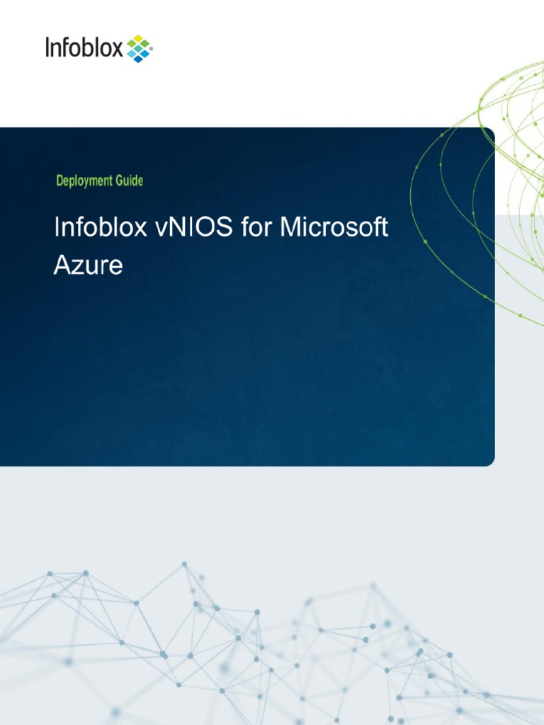 Infoblox Deployment Guide Infoblox Vnios For Microsoft Azure | PDF ...