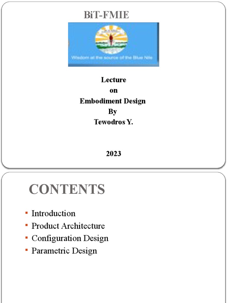 Chapter 5 Embodiment Design | PDF | Modularity | Reliability Engineering