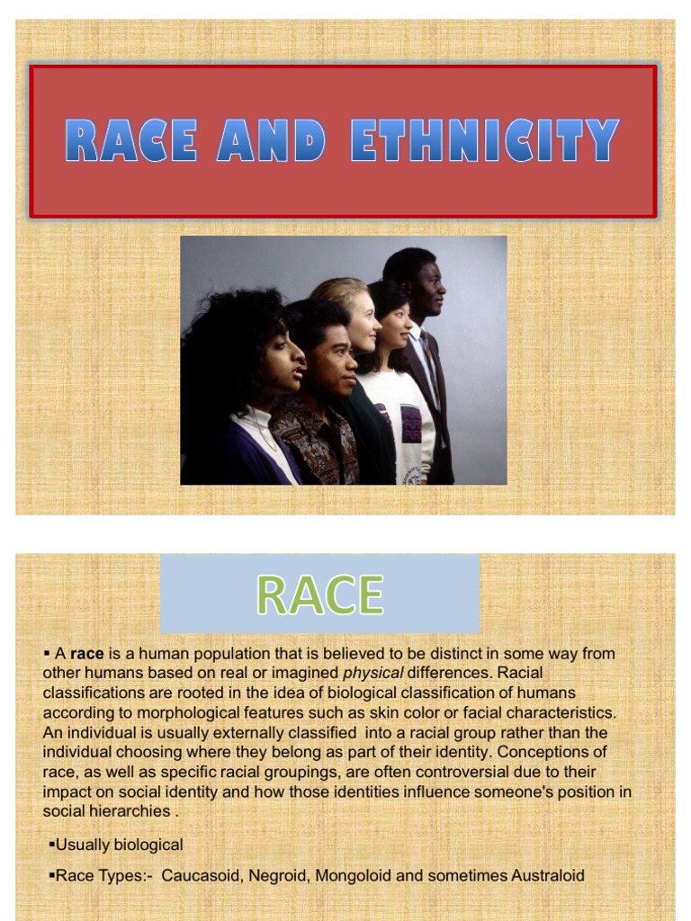 Race and Ethnicity - PPTX Sociology | PDF | Prejudices | Race (Human ...