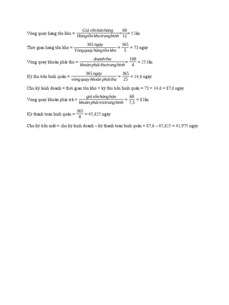 Vòng Quay Hàng T N Kho | PDF