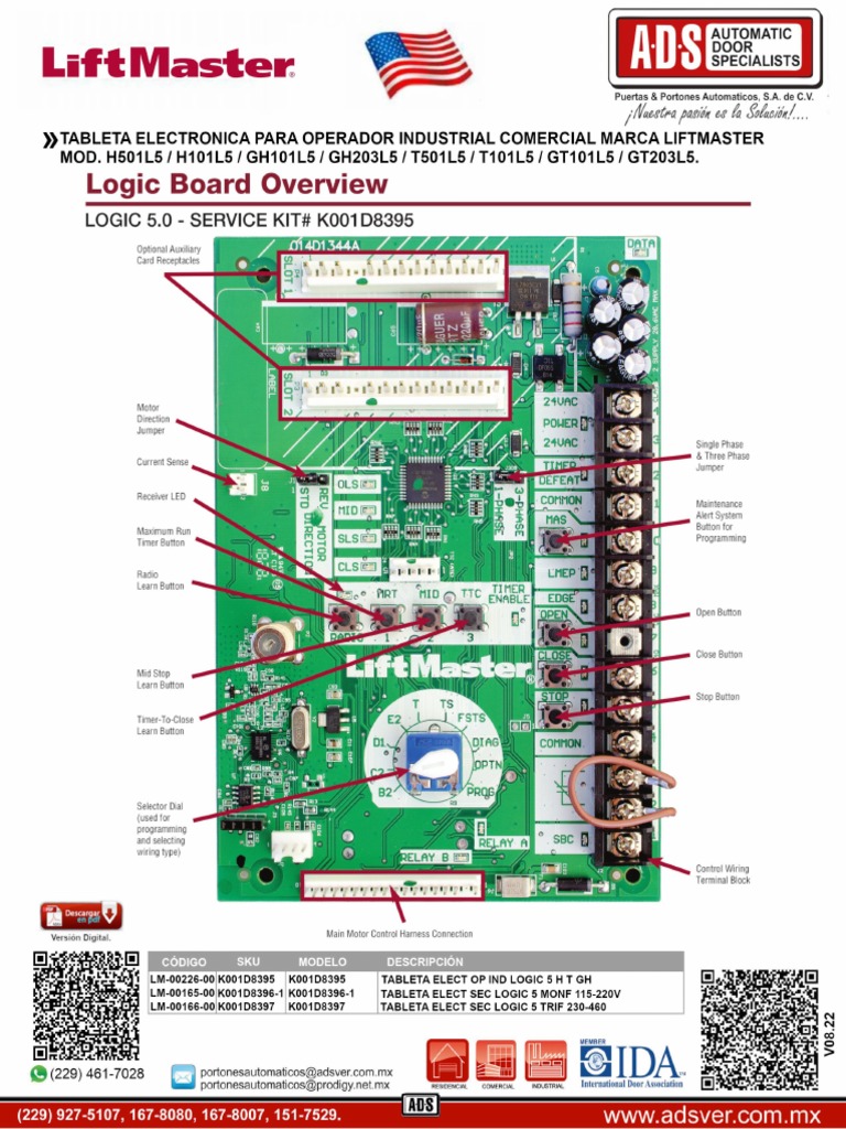 Tableta Electronica para Operador Industrial Comercial Marca Liftmaster ...