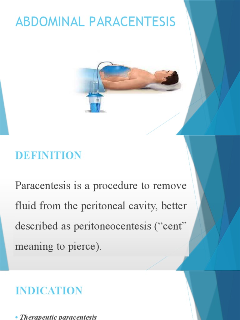 Abd. Paracentesis | PDF | Medicine | Diseases And Disorders
