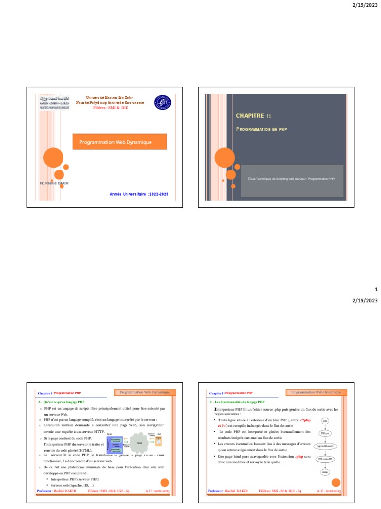 Chapitre Ii | PDF | PHP | Mise en réseau