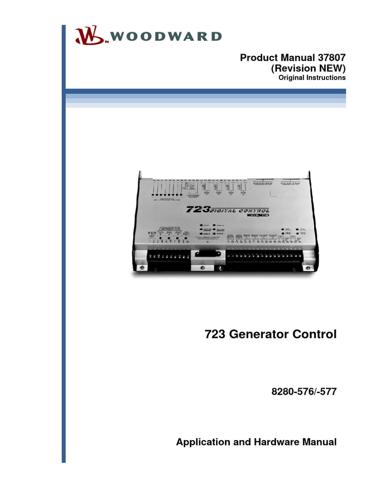 Product Manual 37807 (Revision NEW) : 723 Generator Control | PDF ...