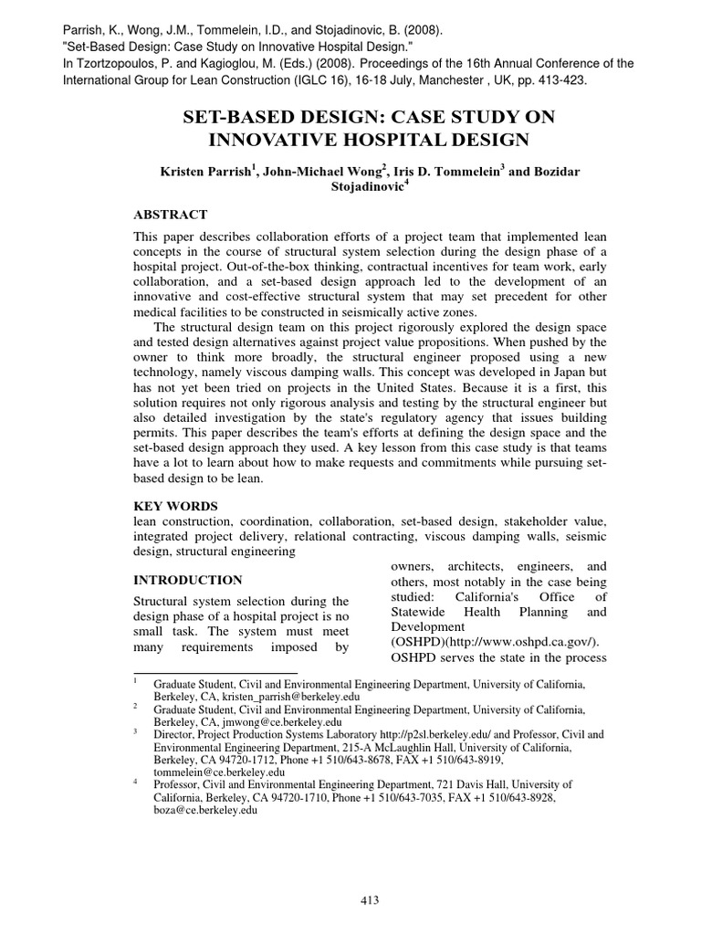 Set Based Design Case Study On Innovativ | PDF | Innovation | Engineering
