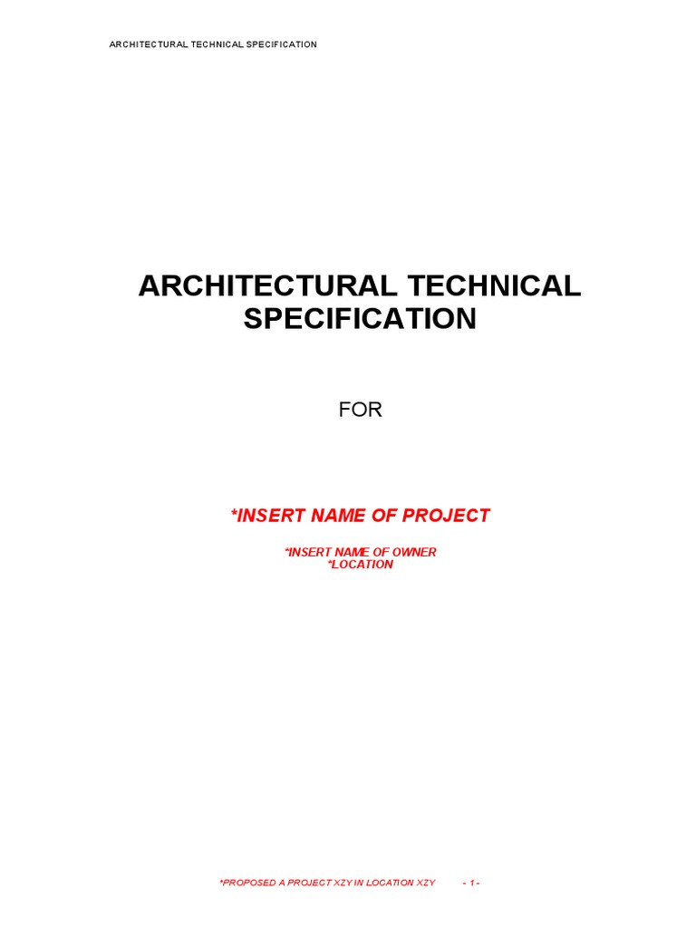 Construction Specifications Overview | PDF