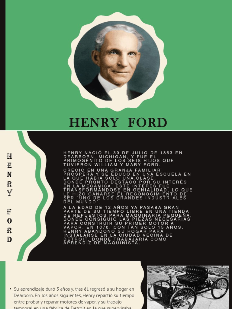Henry Ford | PDF | Tecnología de vehículos | Transporte