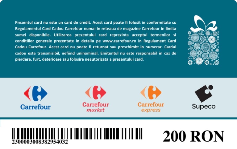 Gift Card Carrefour Romania 6 | PDF